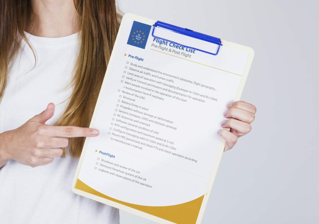 Drone Pre-flight & Post-flight Checklist [Free Download] | EU Drone ...
